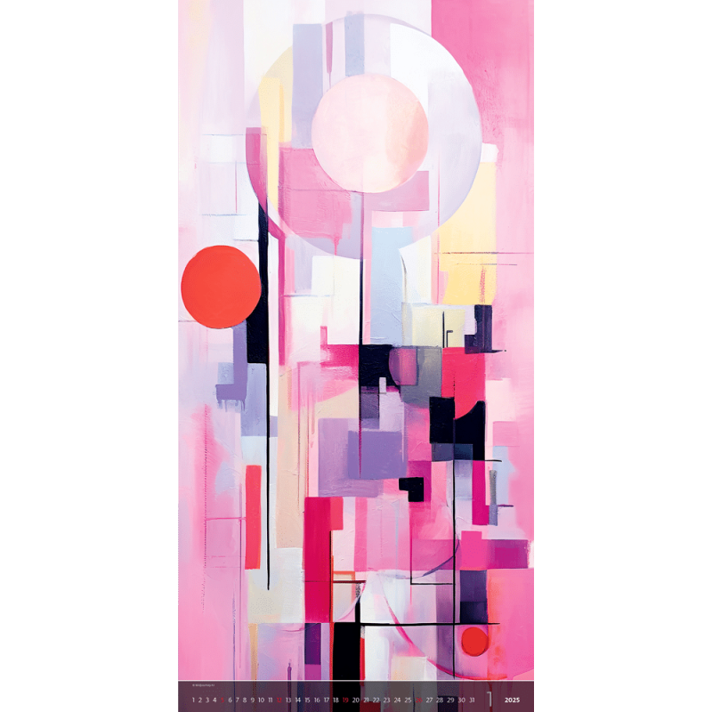 Wall Calendar Abstract AI Art 2025 - calendars365.shop